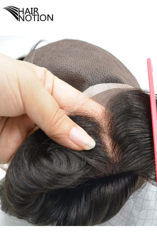 Parrucca intera mono base in capelli umani per uomo