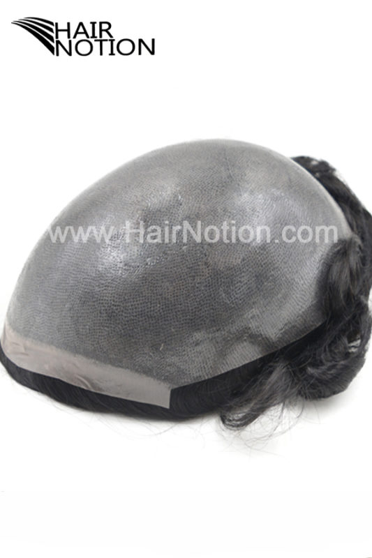 Front V-loop 0.04MM Poly Skin Hair Systems For Men-HairNotion