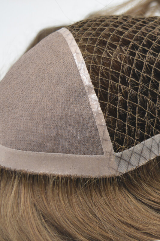 Custom Fish Net with Mono front Base Toupee for Women